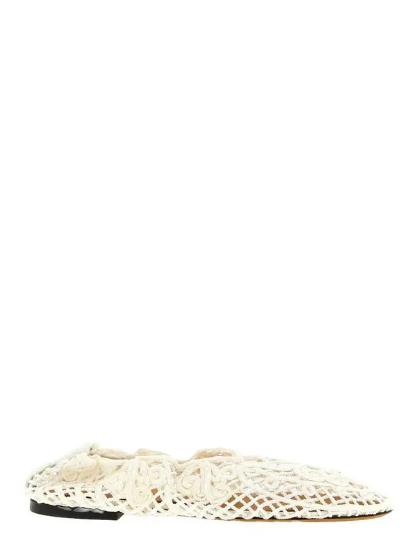 ODISSI Iris Ballet Flats - White