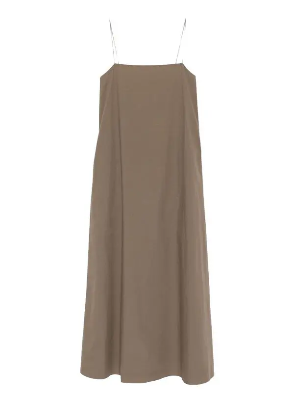 Matteau Cotton Long Dress - Marrone