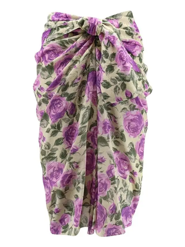Chloé Printed Silk Skirt - Giallo