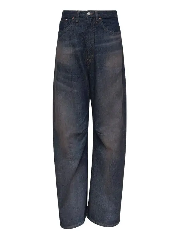 MAISON MARGIELA Wide Leg Denim Jeans - Blu