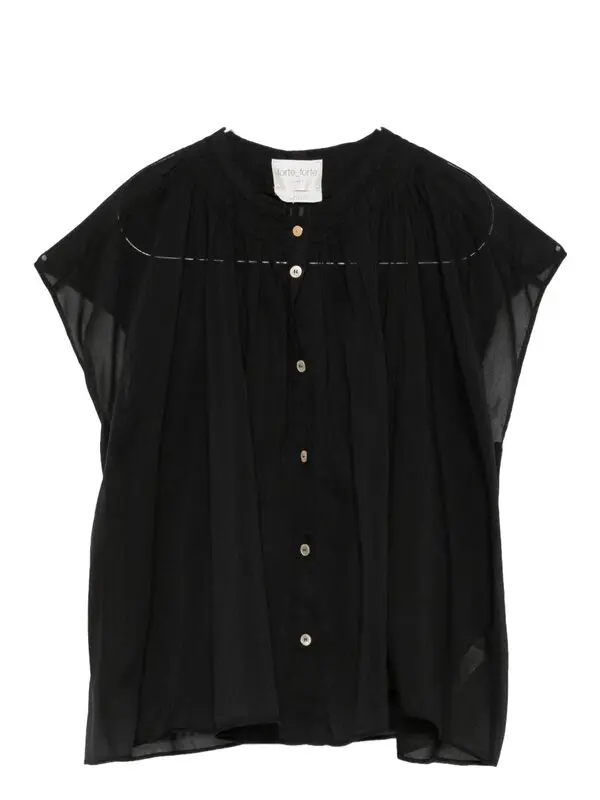 FORTE_FORTE Voile Cotton And Silk Shirt - Nero
