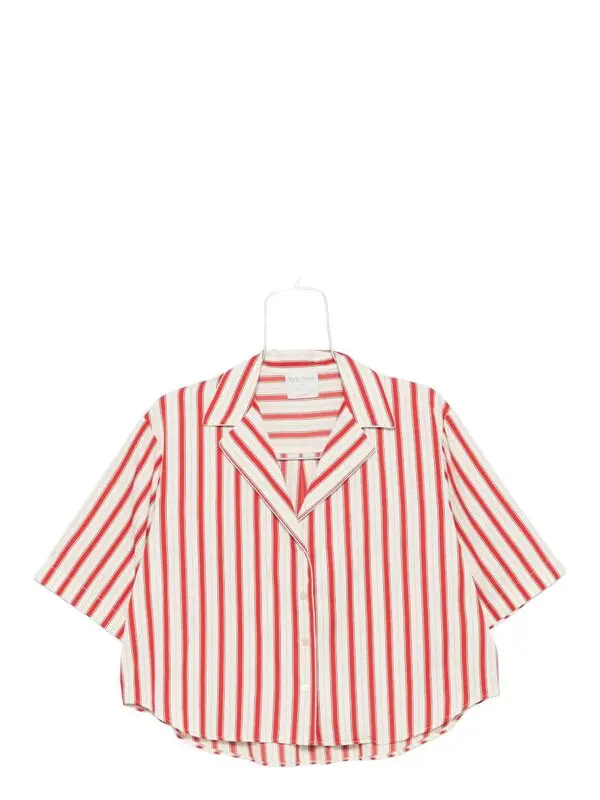 FORTE_FORTE Striped Shirt - Rosso