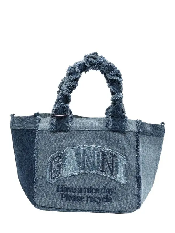 GANNI Denim Tote Bag - Blu