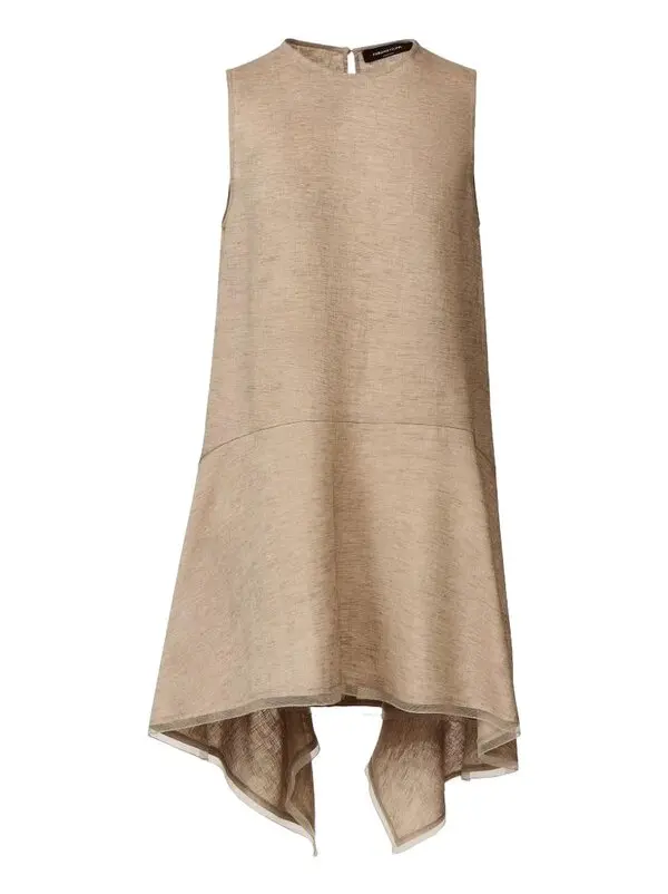 Fabiana Filippi Sleeveless Asymmetric Top - Tortora