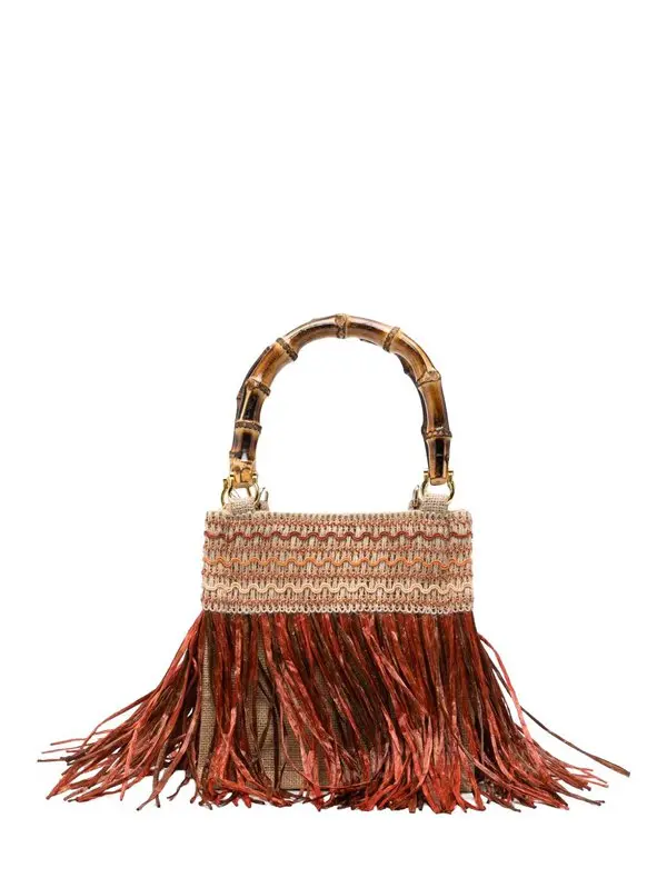 LA MILANESA Calla Small Handbag - Bordeaux