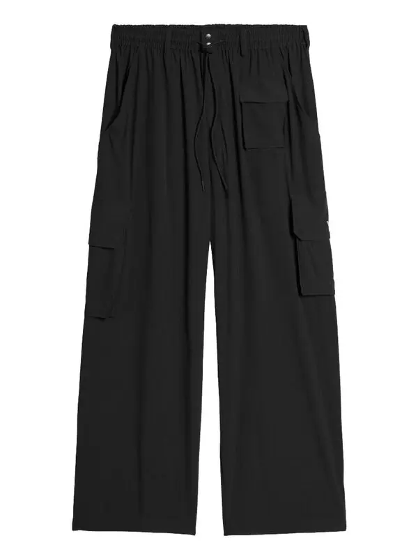Y3 Wide Leg Cargo Pants - Black