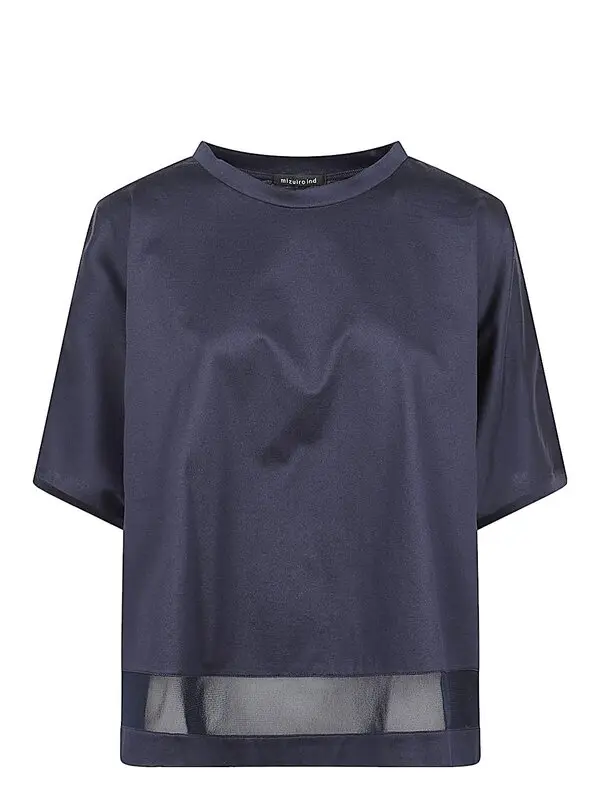 MIZUIRO Cotton T-shirt - Blu