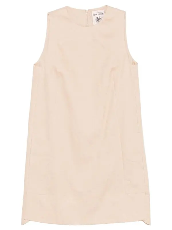 SEMICOUTURE Sheena Linen Mini Dress - Beige