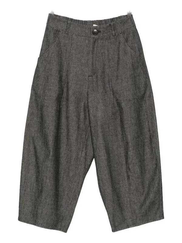 Soh Denim Cotton Wide Leg Pants - Blu