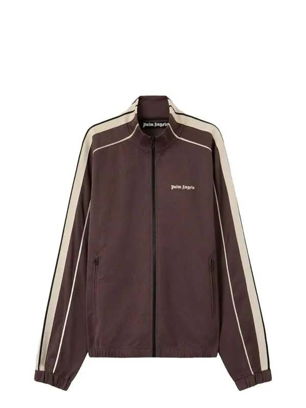 Palm Angels Logo Print Track Top - Marrone