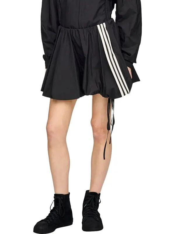 Y3 Three Stripes Asymmetric Design Skirt - Black
