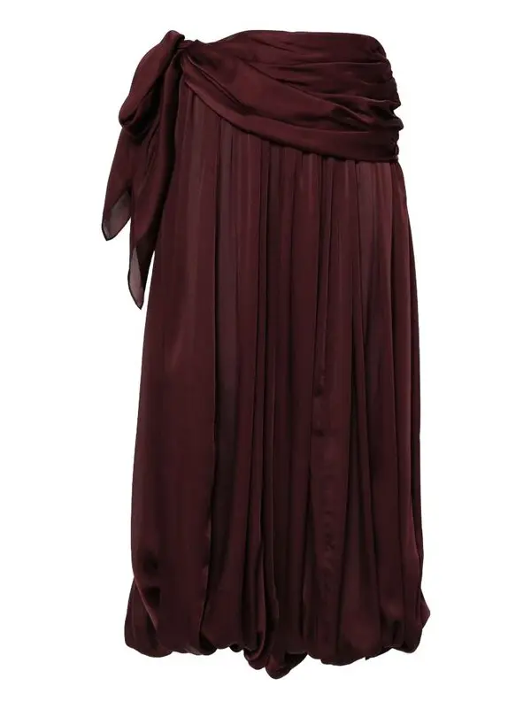 Zimmermann Luna Silk Pants - Bordeaux
