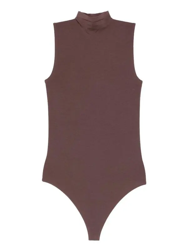 Wolford High Neck Sleeveless Bodysuit - Brown