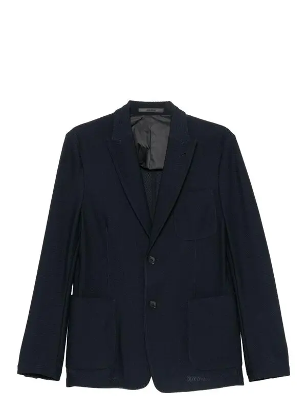 Giorgio Armani Icon Single Breasted Blazer Jacket - Blu