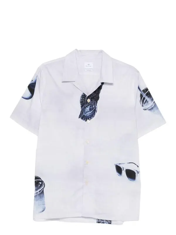 Paul Smith Sunbleached Snaps Cotton Shirt - Grigio