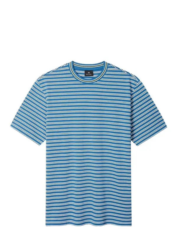 Paul Smith Striped Cotton T-shirt - Azzurro
