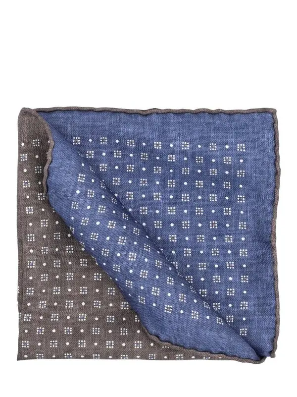 Brunello Cucinelli Printed Silk Pochette - Beige