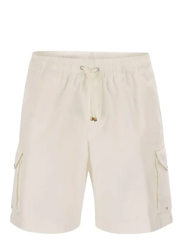 Brunello Cucinelli Cotton Cargo Shorts - Bianco