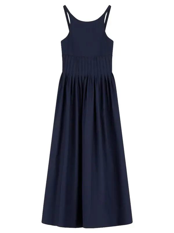 Emporio Armani Cotton A-line Maxi Dress - Blu