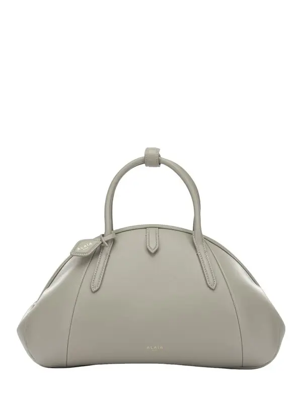 Alaïa Medium Purse Top Handle Handbag In Smooth Calfskin - Beige