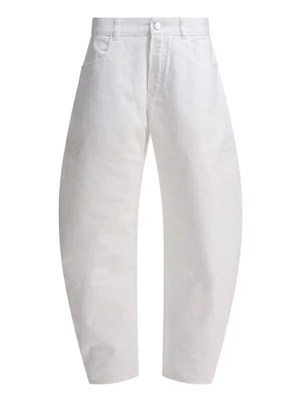 Alaïa Wide Leg Jeans - White