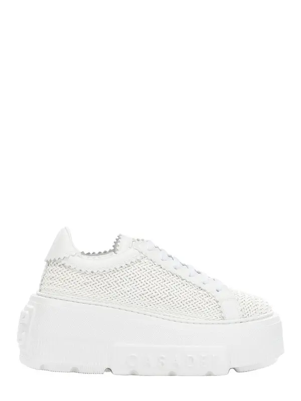 Casadei Platform Sneakers With Leather Accents - White