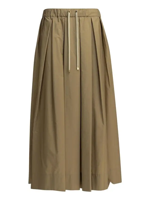 Max Mara Cotton Poplin A-line Skirt - Beige