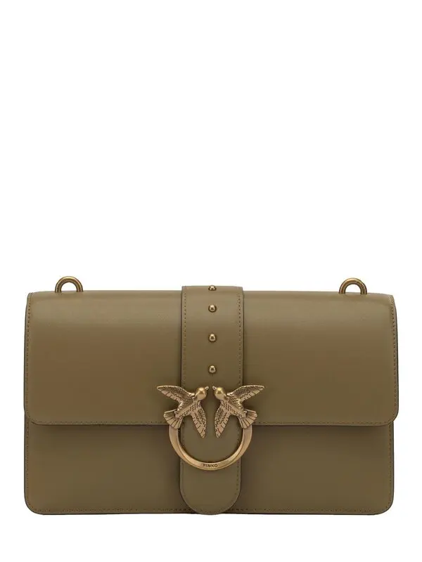 Pinko Leather Crossbody Bag - Green