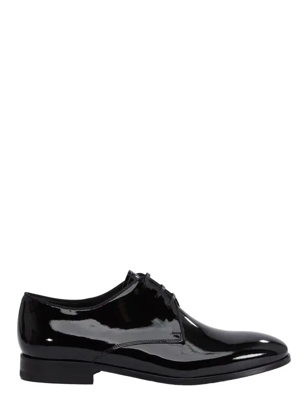 FABI Patent Leather Oxford Shoes - Black