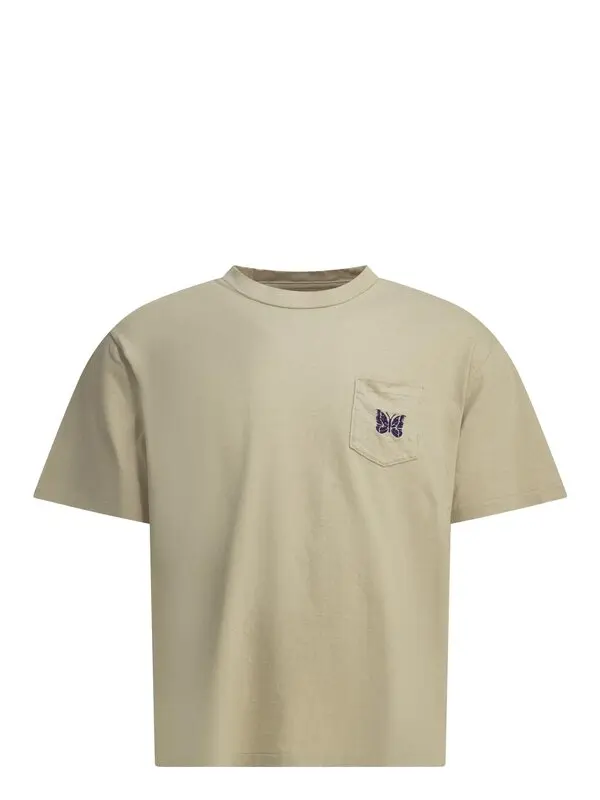 Needles Pocket Tee Relaxed Fit Cotton T-shirt - Beige