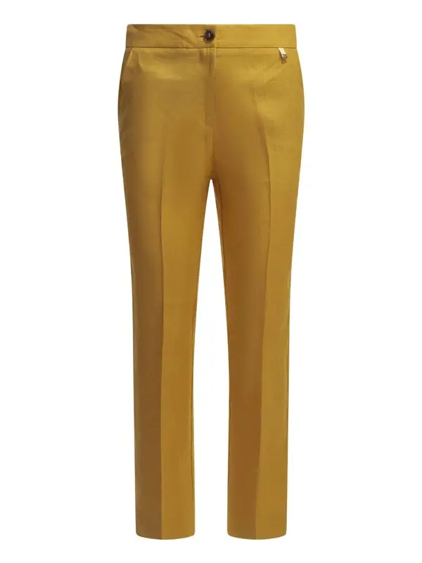 Herno Linen Tailored Pants - Orange