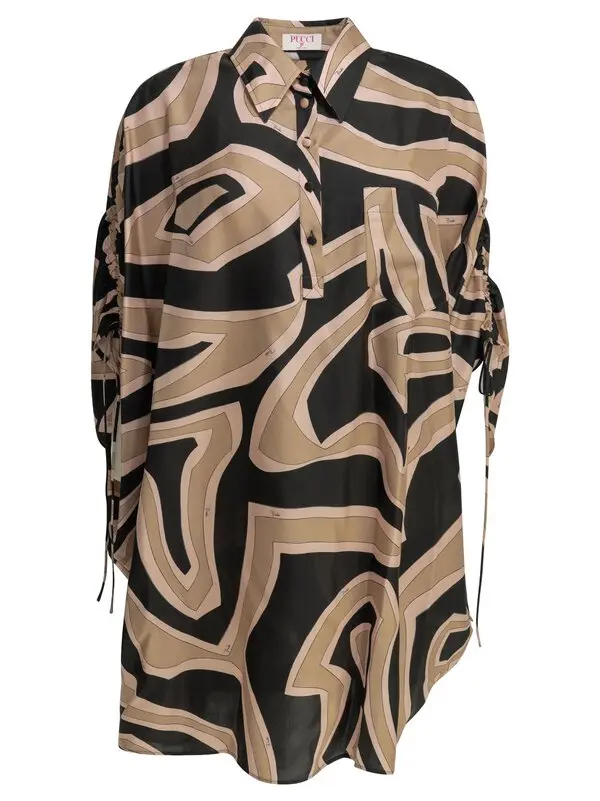 Emilio Pucci Labirinto Silk Kaftan Dress - Pink