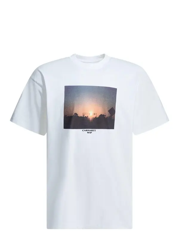 Carhartt Work In Progress Warm Views Graphic Print Organic Cotton T-shirt - White
