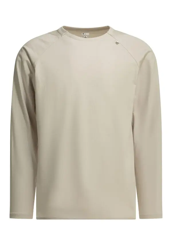 GOLDWIN Paneled Mesh L/s Crew Neck T-shirt - Beige