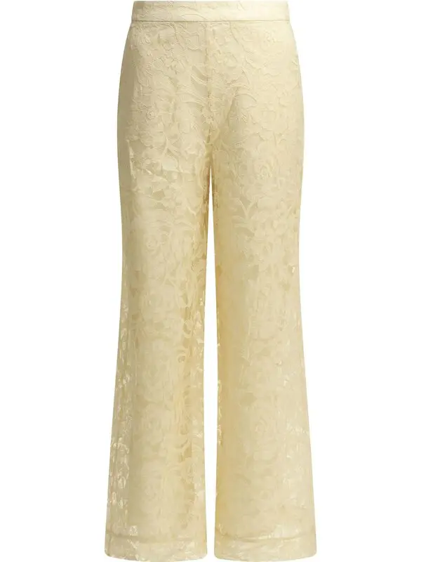 Zimmermann Carousel Lace Wide Leg Pants - White