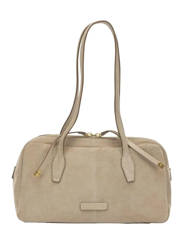 GIANNI CHIARINI Leather Shoulder Bag - Beige