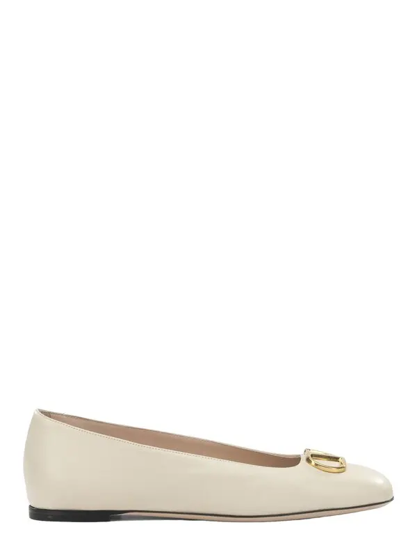 Valentino Garavani Vlogo Classic Ballet Flats - White