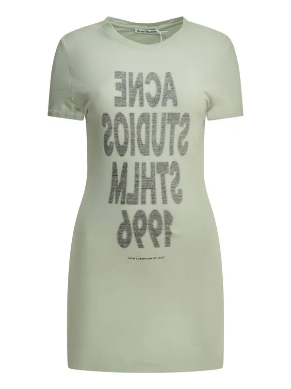 Acne Studios Cotton T-shirt With Graphic Print - Green
