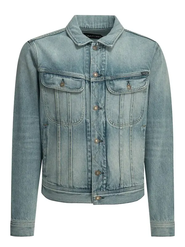 TOM FORD Icon' Denim Jacket - Light Blue