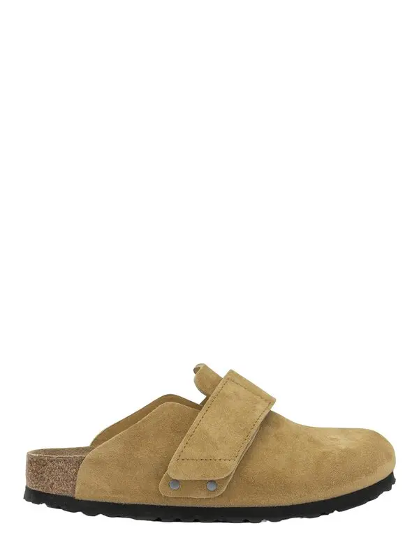 BIRKENSTOCK Loma Suede Sabot Clogs - Beige