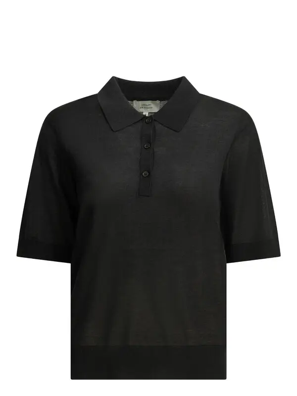 Loulou De Saison Knit Polo - Black