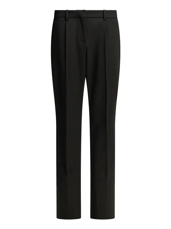 Balenciaga Wool Tailored Slim Fit Pants - Black