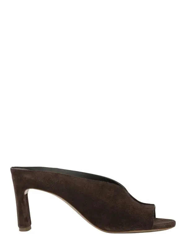 DEL CARLO Heeled Mules - Brown