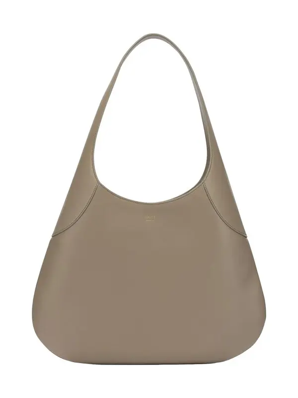 Khaite Joan Hobo Large Shoulder Bag In Smooth Calfskin - Beige