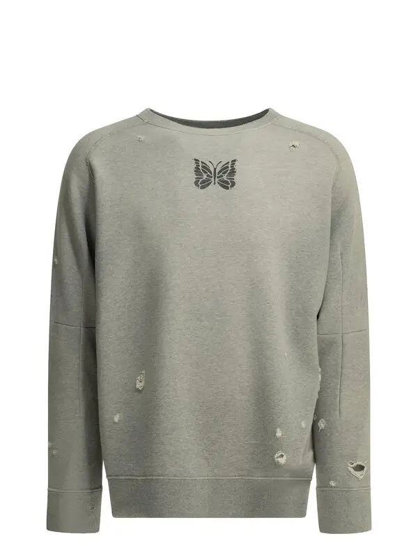 Needles Deconstructed Crewneck Sweatshirt - Grey