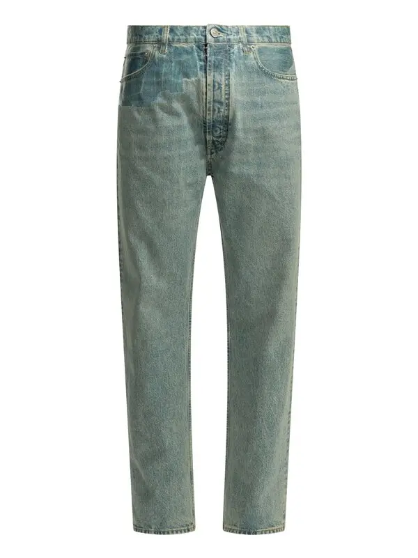MAISON MARGIELA Taped Straight Leg Jeans - Light Blue
