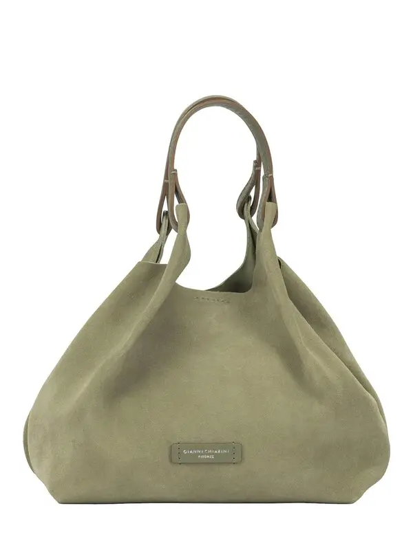 GIANNI CHIARINI Suede Top Handle Bag - Green