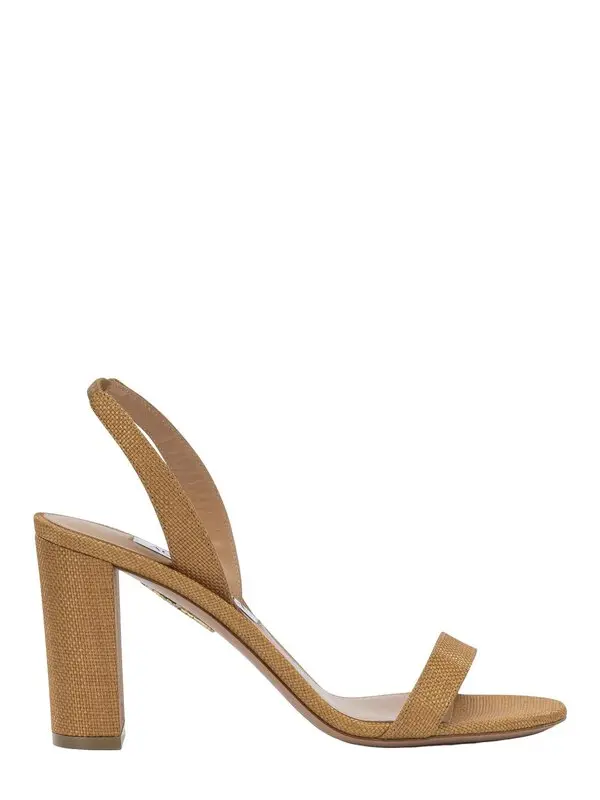 AQUAZZURA So Nude Block 85mm Heeled Sandals - Brown