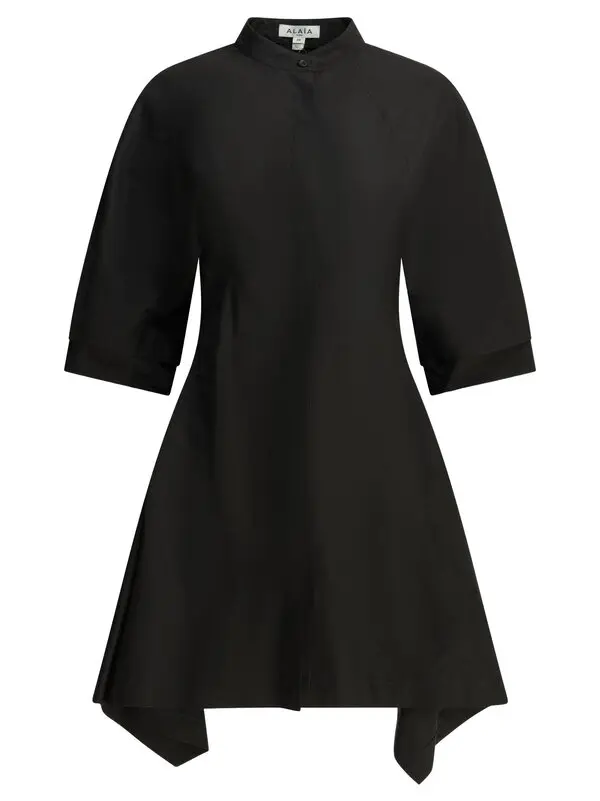 Alaïa Cotton Poplin Chemisier Dress - Black