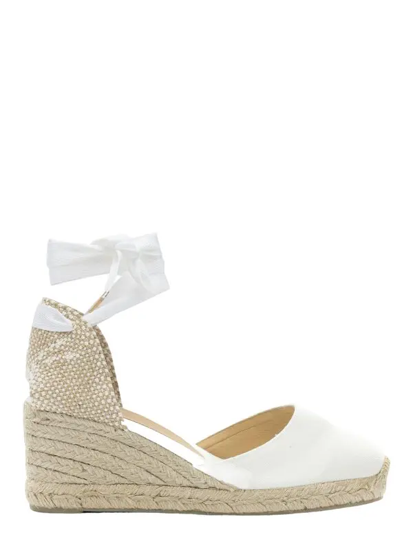 CastaÑer Carina 70mm Wedge Espadrilles - White